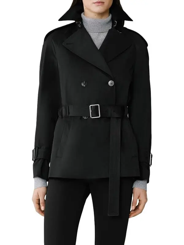 Soia & Kyo Becky Double-breasted Trench Coat - Black