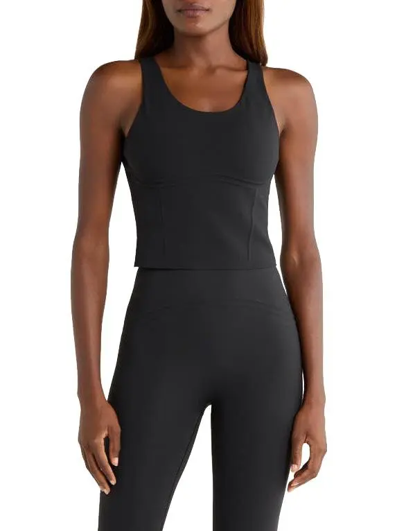 Spanx Contour Crop Tank Top - Very Black