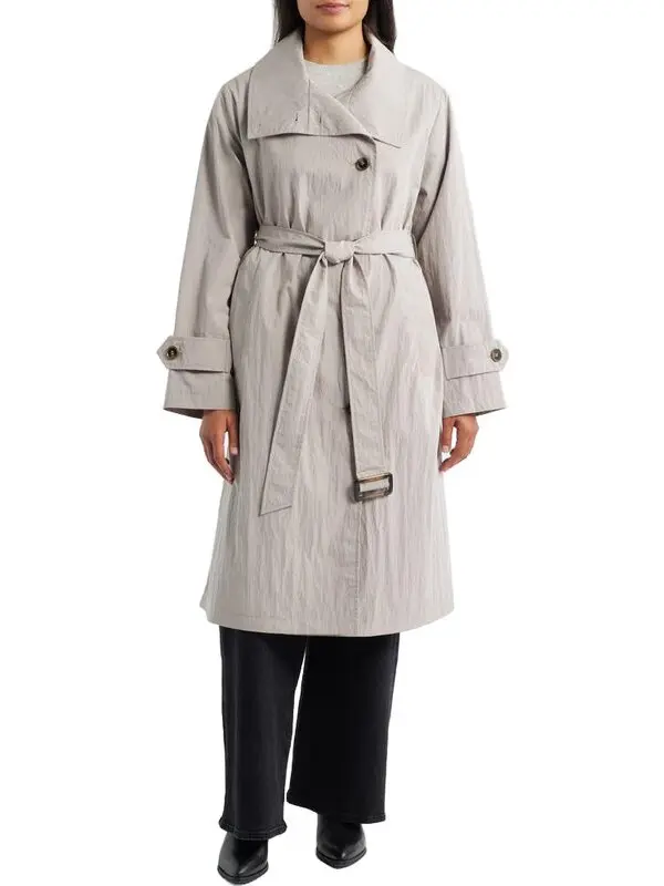 Bernardo Cotton Blend Trench Coat - Ash