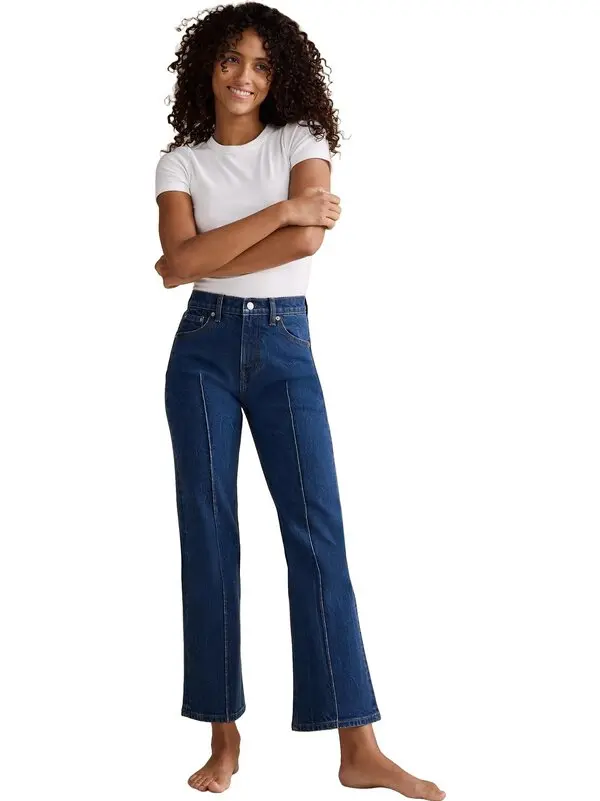 Banana Republic High-rise Bootcut Crop Jean - Stone Wash