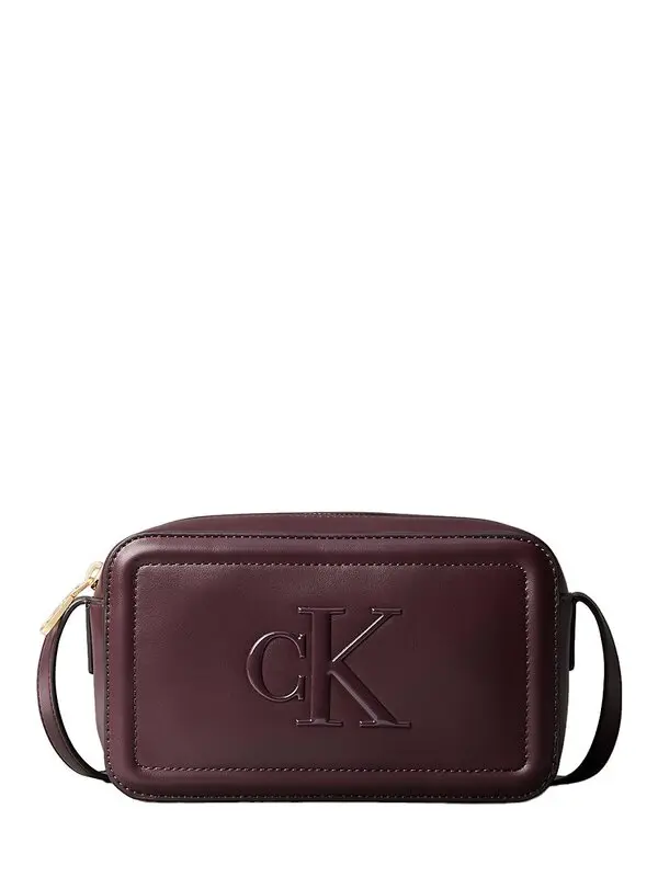 Calvin Klein Embossed Monogram Camera Bag - Fudge