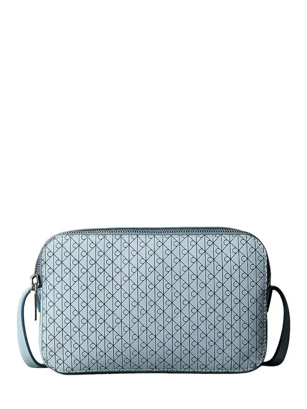 Calvin Klein Allover Emblem Logo Camera Bag - Palest Blue Aop