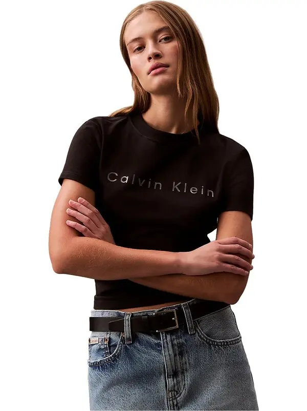 Calvin Klein Logo Graphic Slim T-shirt - Black