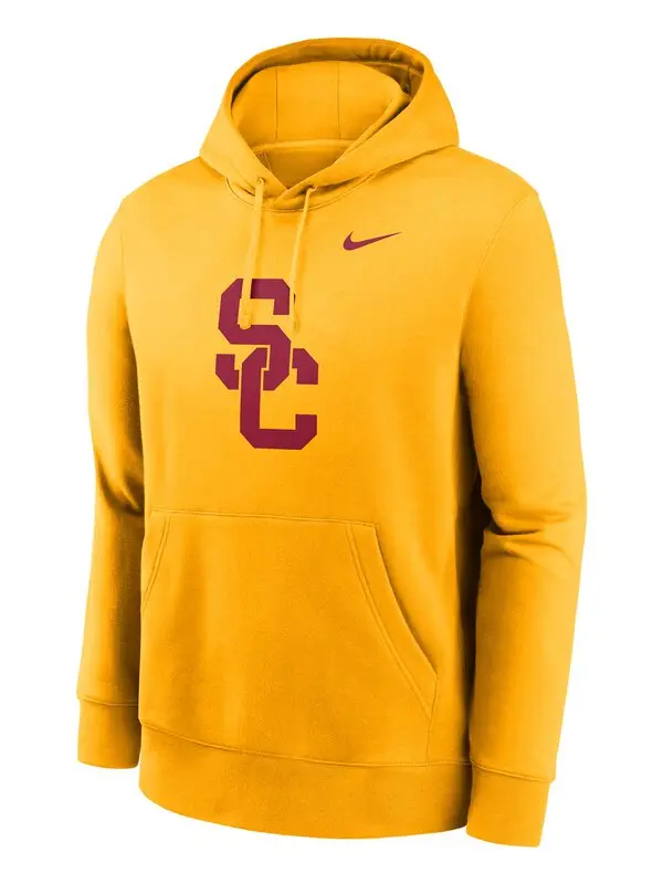 Nike Usc Trojans Primetime Club Primary Logo Pullover Hoodie - Yellow