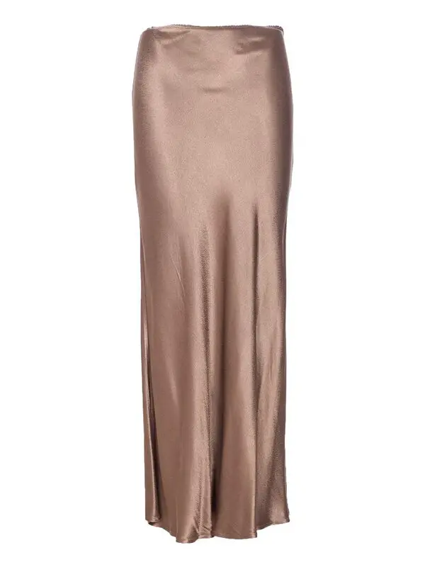 ELEH Flared Skirt With Lateral Zip Closure - Brown