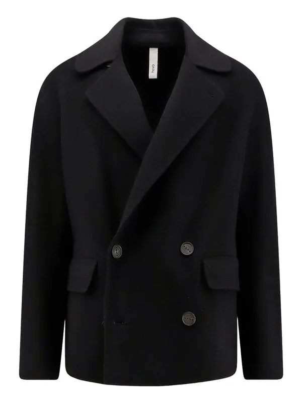 HEVO Galesano Wool Coat - Black