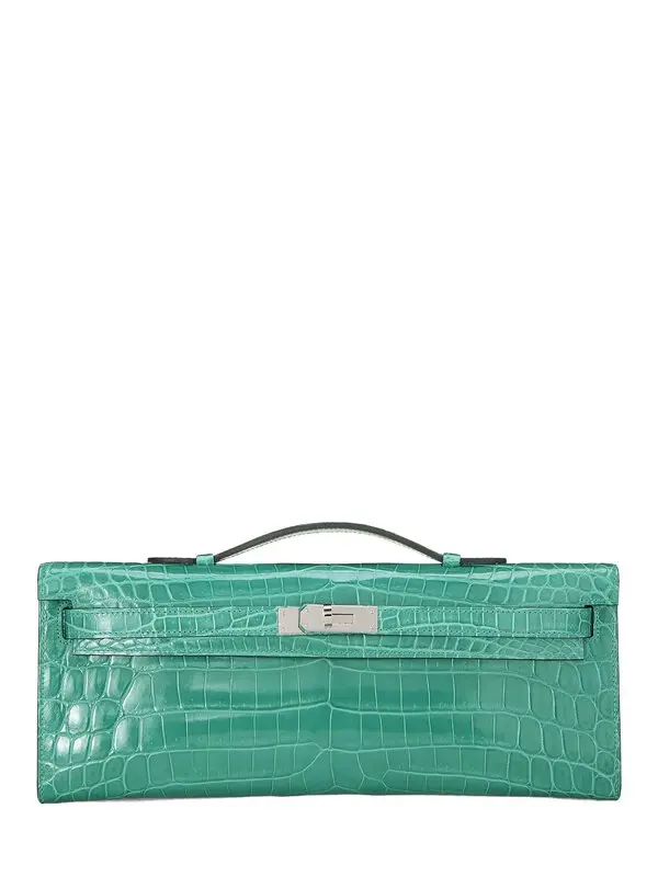Hermès Crocodile Porosus Kelly Cut - Green