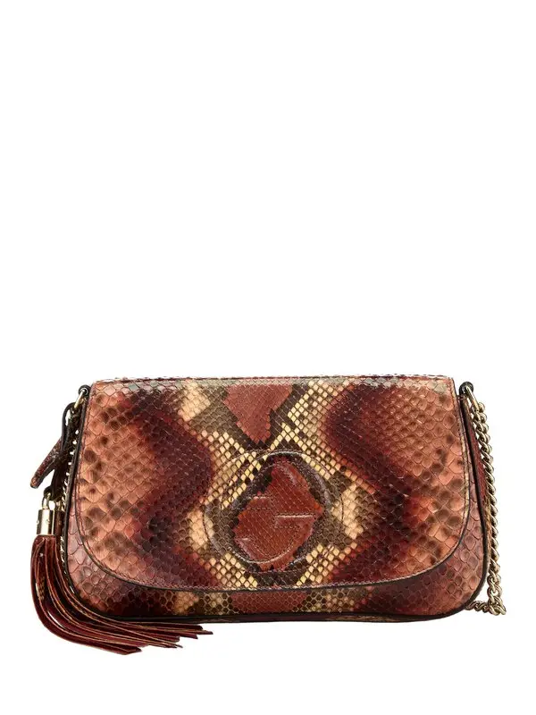 Gucci Python Soho Chain Flap Crossbody - Multi