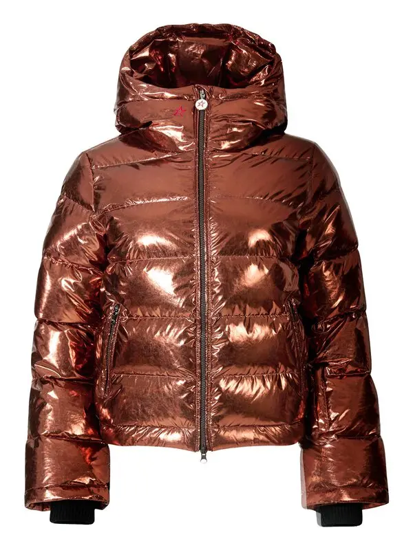 Perfect Moment Metallic Polar Flare Down Jacket - Copper-foil