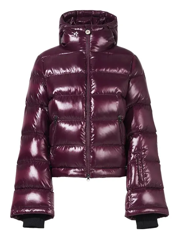 Perfect Moment Polar Flare Down Ski Jacket - Burgundy