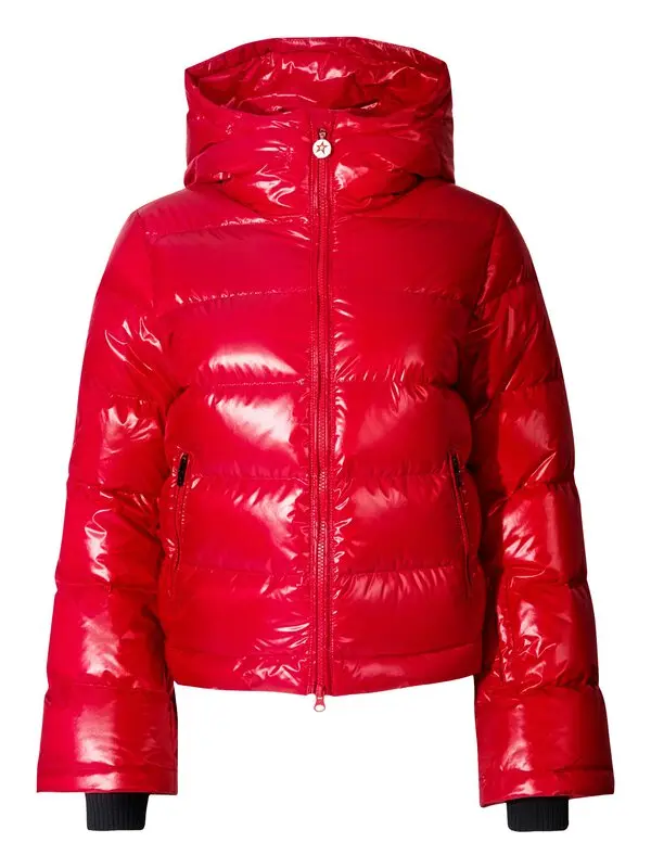 Perfect Moment Polar Flare Down Ski Jacket - Red-lakke