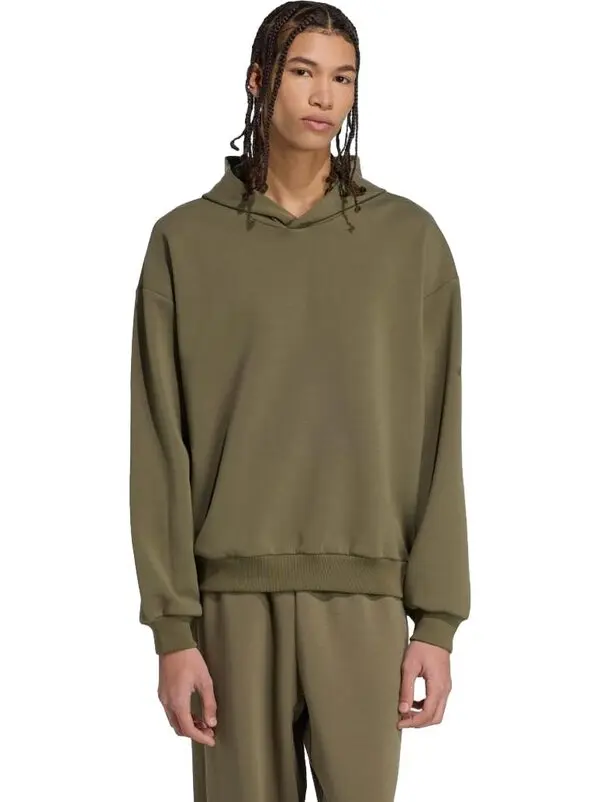 Adidas Soft Lux Relaxed Fit Hoodie - Olive Strata