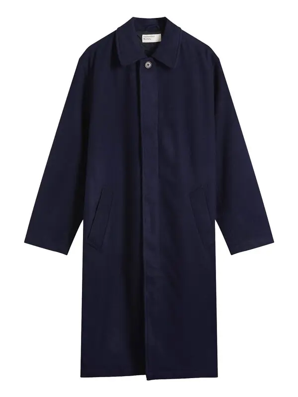 Universal Works Mowbray Wool Mac Coat - Navy
