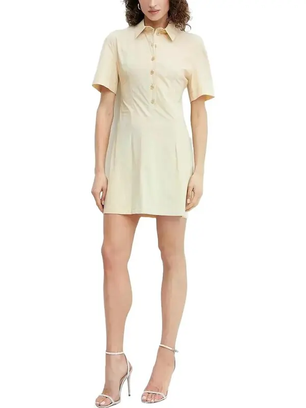 Patrizia Pepe Button-fastening Mini Dress - Neutrals