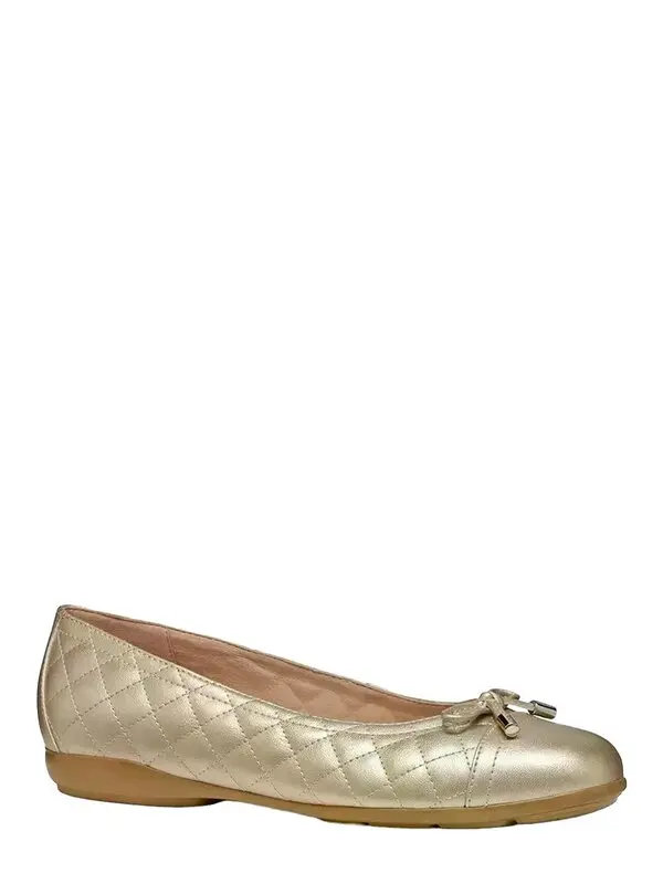 Geox Quilted Ballet Flats - Gold