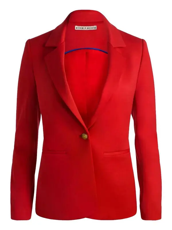 Alice + Olivia Cary Single-button Blazer - Red