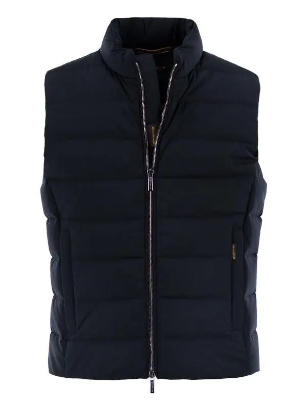 MOORER Oliver-kn Padded Waistcoat - Dark Blue