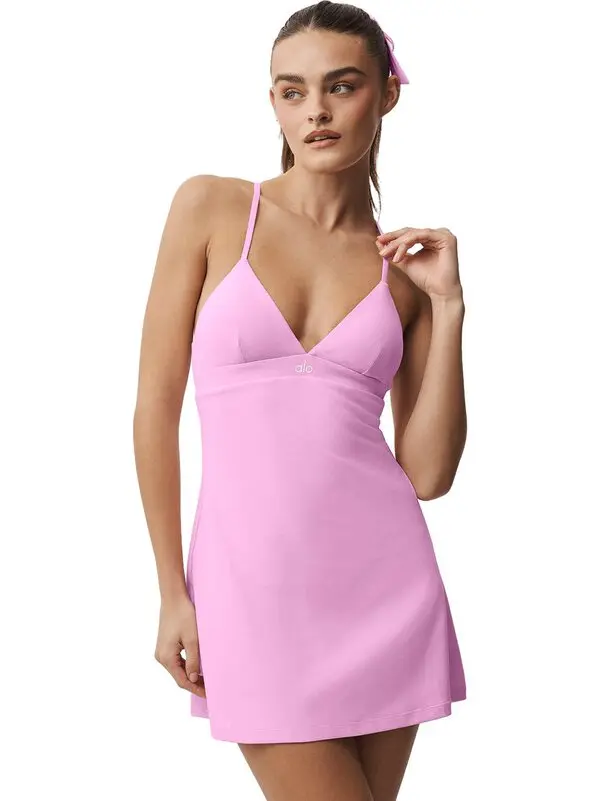 Alo Yoga Airbrush Splendor Mini Dress - Candy Heart Pink