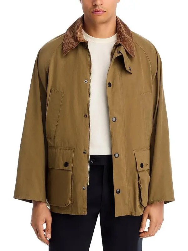 Barbour Peached Oversized Bedale Casual Jacket - Dark Sand