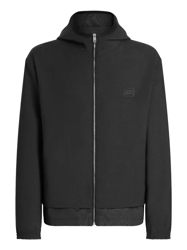 Dolce & Gabbana Wool Canvas Hooded Jacket - Grey