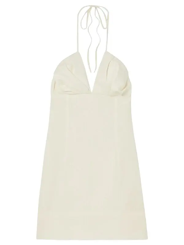 Jacquemus Bambino Linen Mini Dress - Ecru