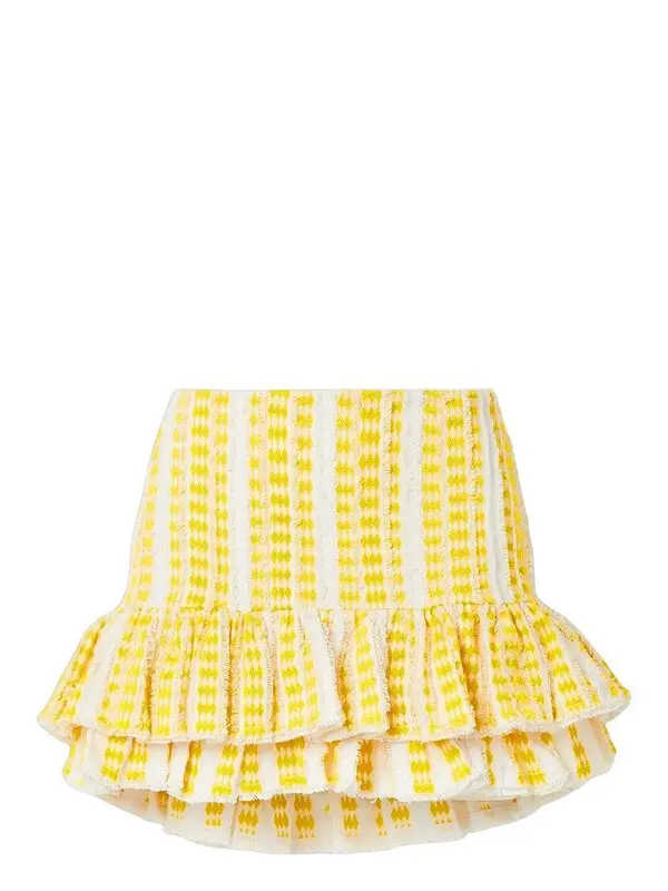 Rue Mariscal Cotton-gauze Mini Skirt - Yellow