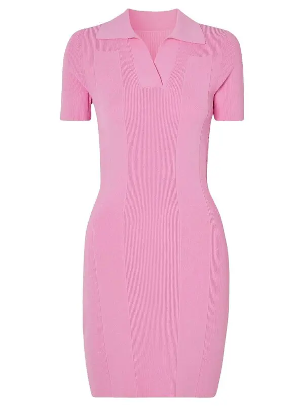 Jacquemus Ribbed-knit Mini Dress - Pink
