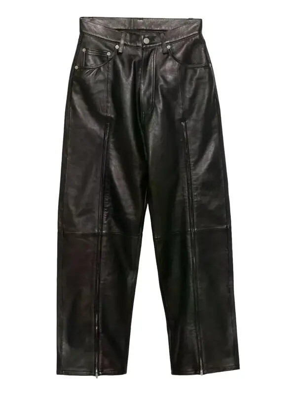 YOKE Leather Trousers - Brown