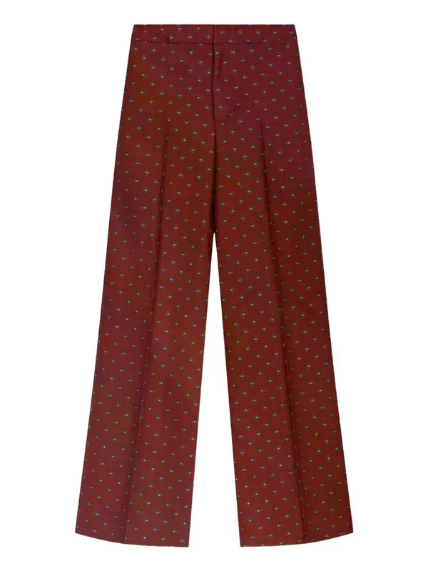 Etro Jacquard-pattern Trousers - Red