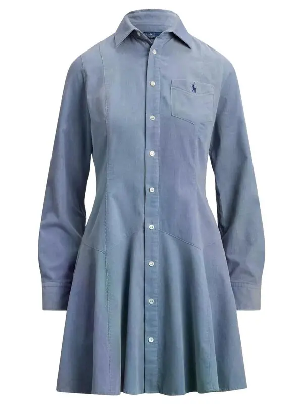 Ralph Lauren Button-down Shirt Mini Dress - Blue