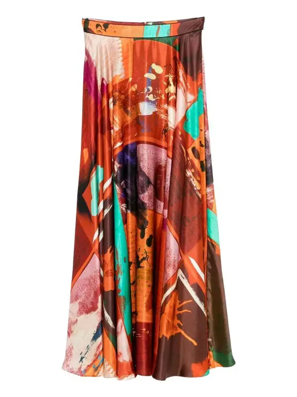 ROKSANDA Ameera Graphic Print Skirt - Red