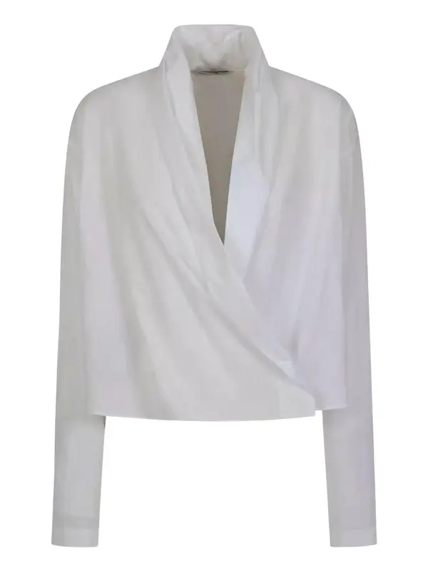 Alberta Ferretti Wrap-front Blouse - Grey