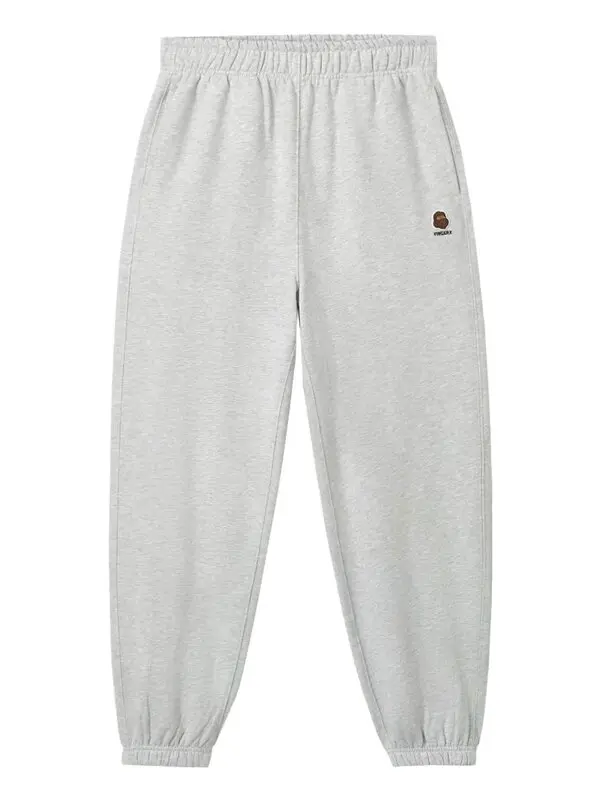FINGERCROXX Logo-embroidered Cuffed Joggers - Grey