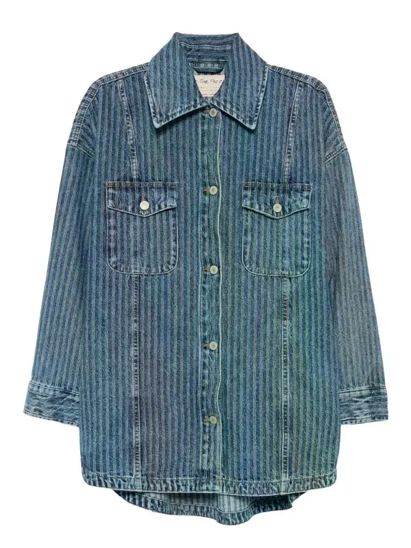 Free People Dunes Shirt Jacket - Blue