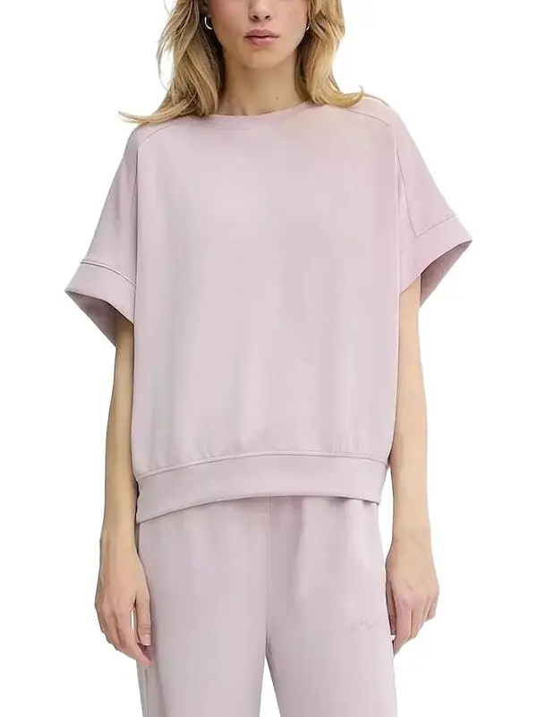 BOSS Enari Pleated Short-sleeve T-shirt - Pink