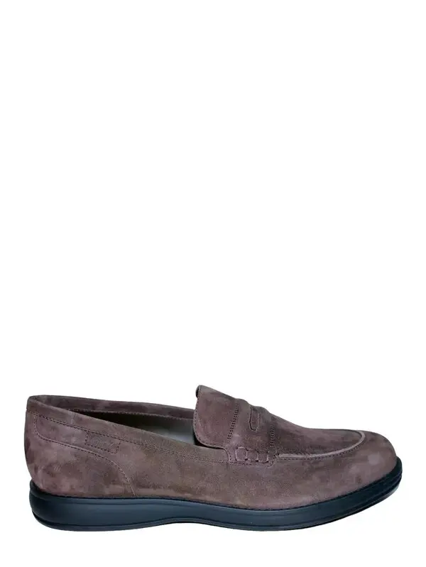 Brioni Suede Penny Loafers - Brown