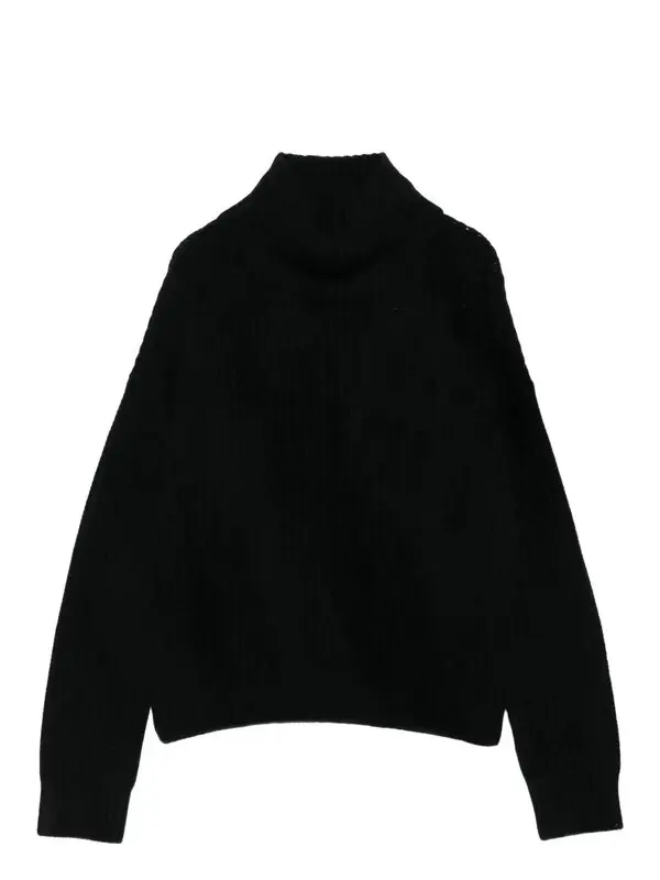 LISA YANG Turtleneck Ribbed Jumper - Black