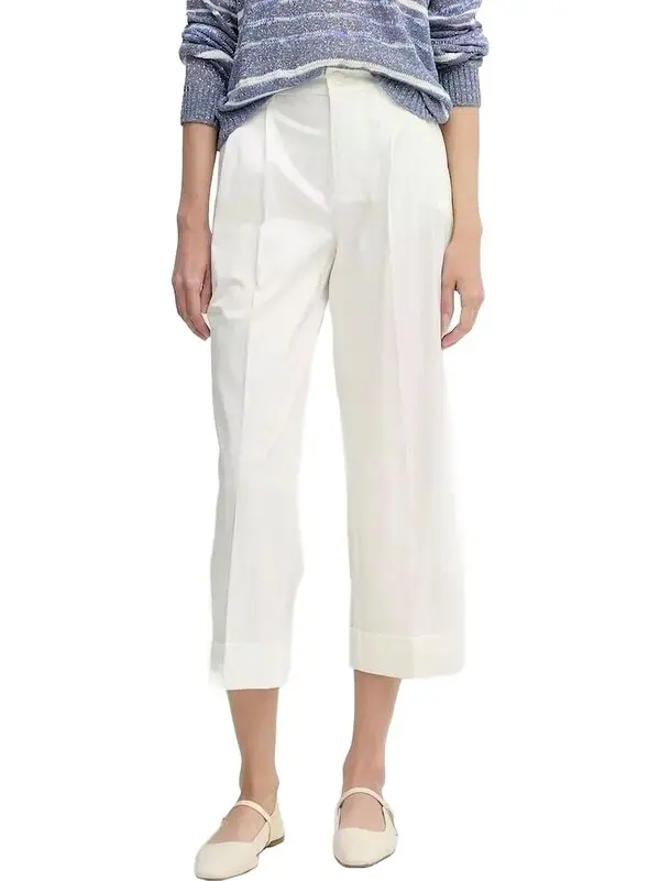 PEDRO DEL HIERRO Cuffed Trousers With Elastic Waistband - White