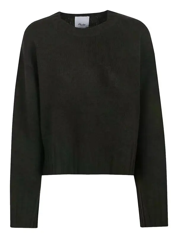 ALLUDE Crew-neck Sweater - Black