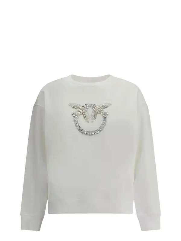 Pinko Crystal-embellished Sweatshirt - White