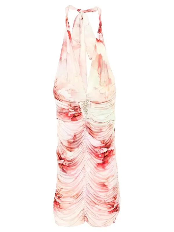 BABYLONE PARIS Floral-print Mini Dress - Pink