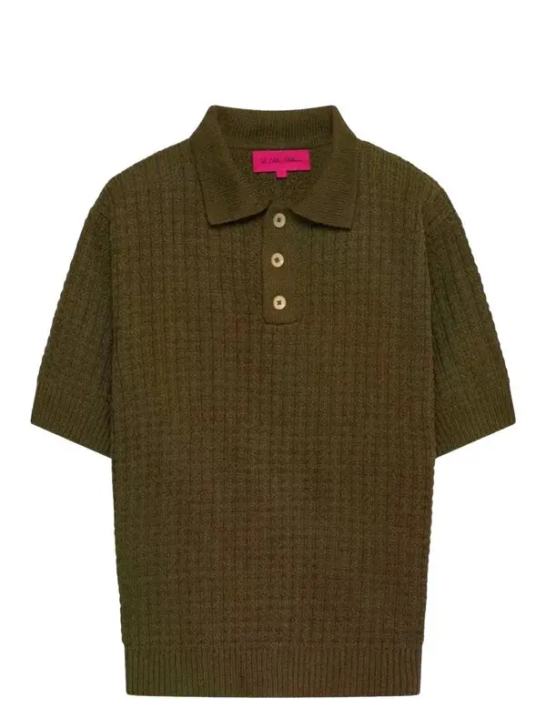 THE ELDER STATESMAN Knit Polo Shirt - Green