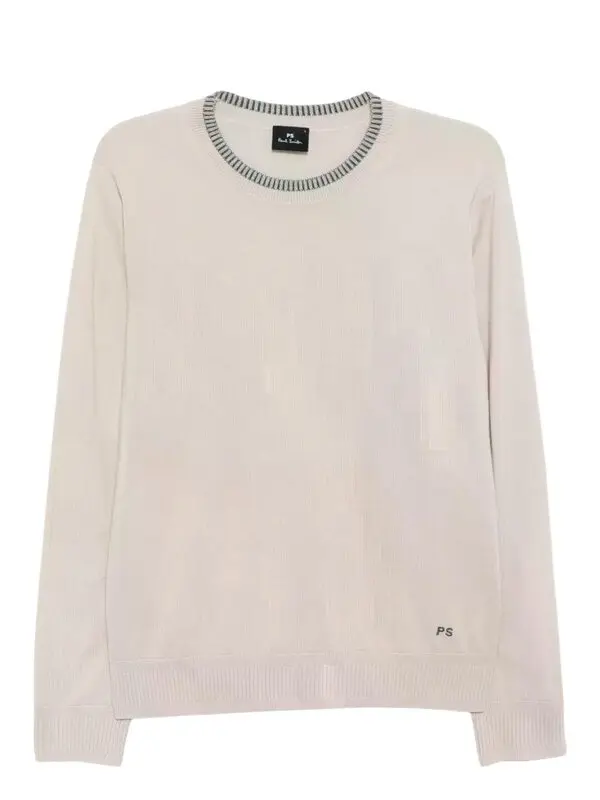 Paul Smith Logo Merino Wool Jumper - Neutrals