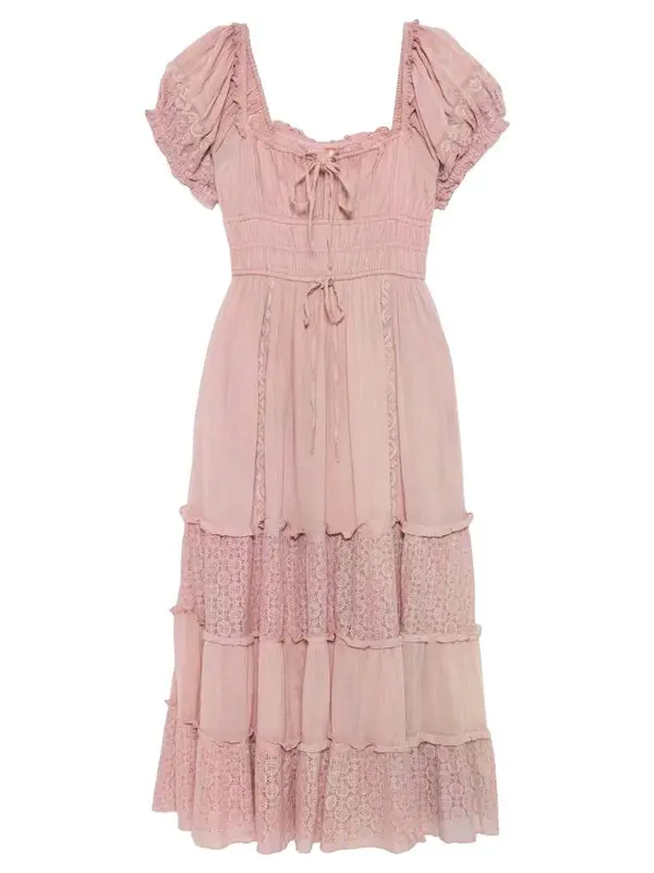 Free People Falling-sun Dress - Pink