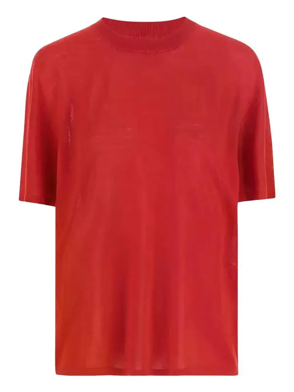 ARMARIUM Short-sleeve Merino Wool Sweater - Red
