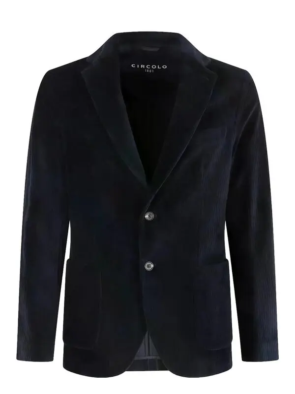 CIRCOLO 1901 Corduroy Two-button Blazer - Blue