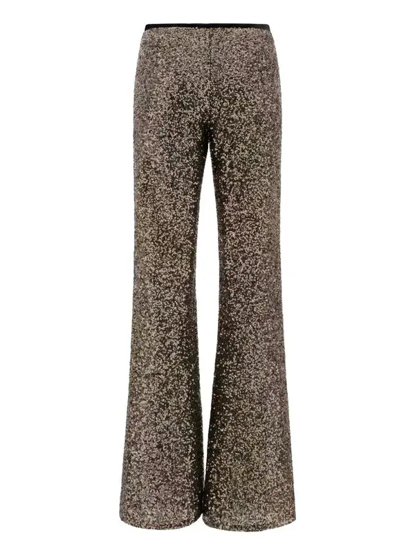 F.IT Sequin Embellished Trousers - Brown