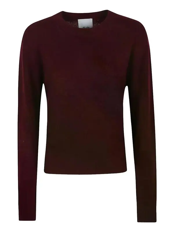 ALLUDE Crew-neck Cashmere Sweater - Red