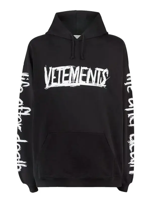 Vetements World Tour Graphic Hoodie - Black