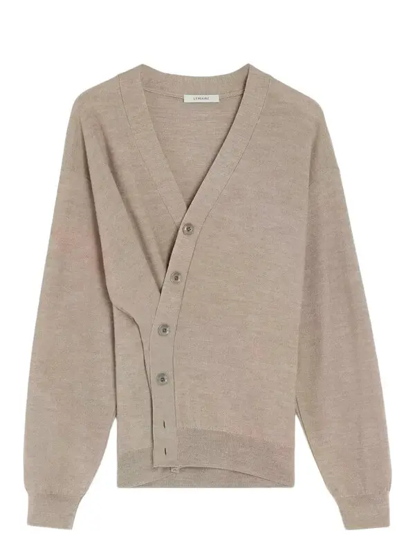 LEMAIRE Twisted Button Cardigan - Neutrals